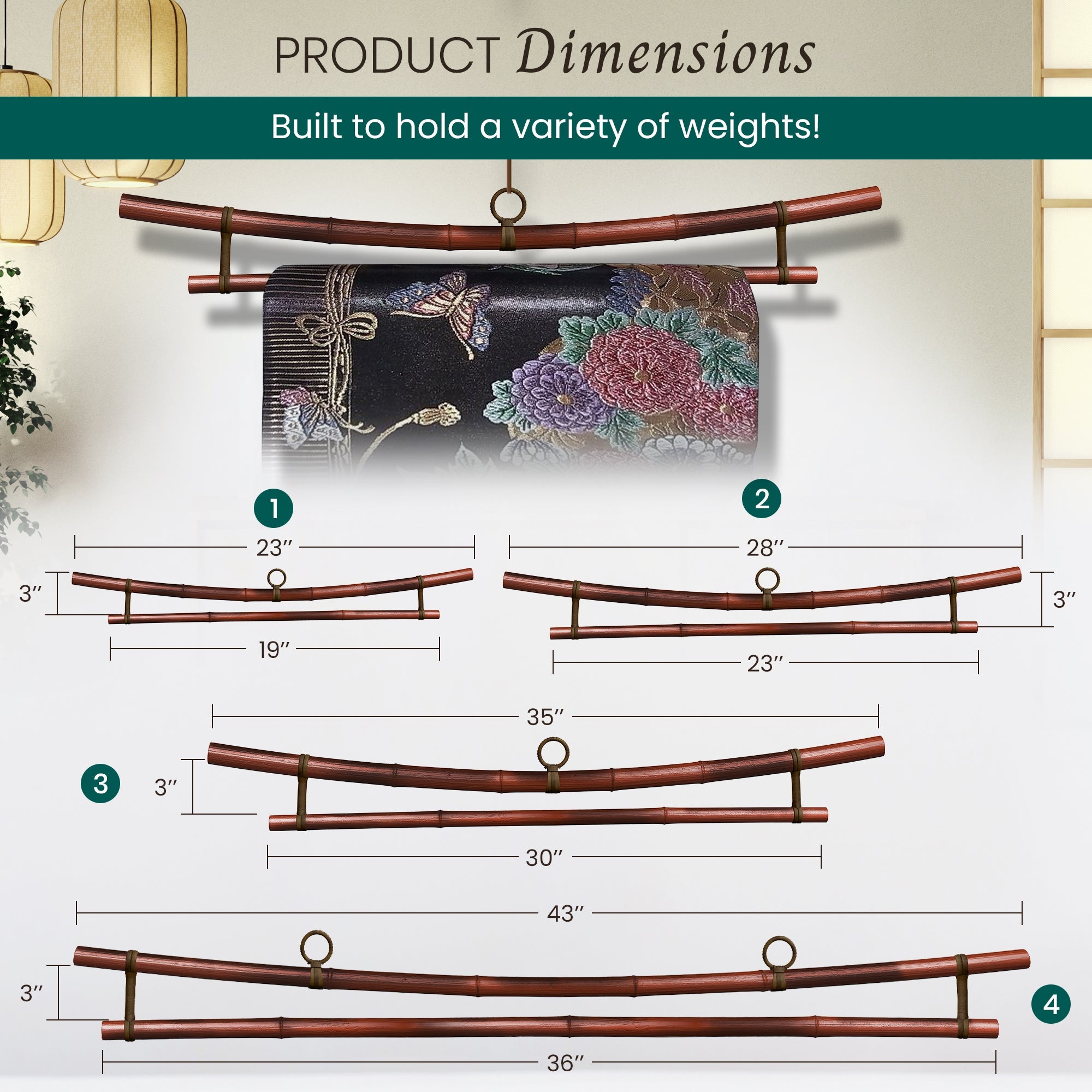 Smoked Bamboo Tapestry Hanger – Sea Of Trees Japan